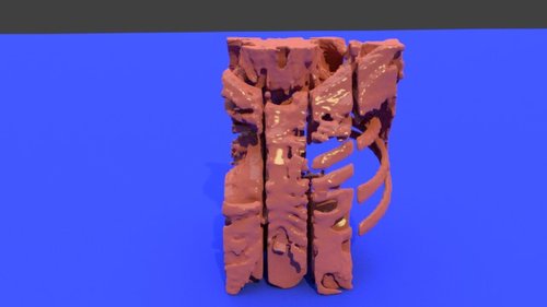 CT Scan - stl file processed - Abdomen and Pelvis muscles - embodi3D.com