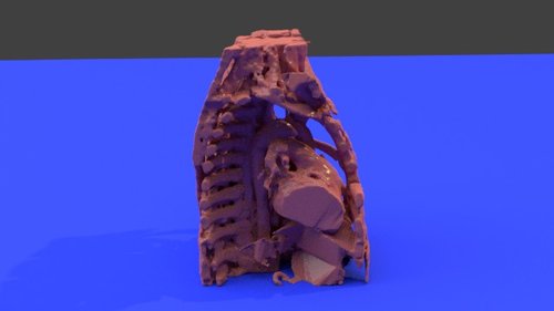 CT Scan - stl file processed - Abdomen and Pelvis muscles - embodi3D.com