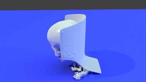 Sample1 CT Scan - stl file processed - Skull and Face - embodi3D.com