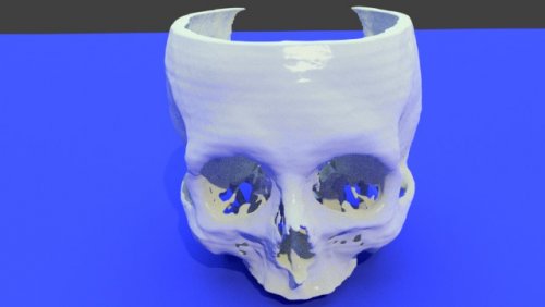 CT scan - stl file processed - Skull and Face - embodi3D.com