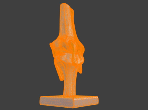 3D Model of Human Knee Joint with Ligaments on Stand - Extremity, Lower ...